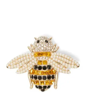 Max Mara Embellished Bee Brooch - Black