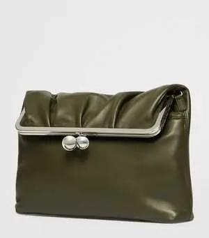Max Mara Large Leather Pasticcino Shoulder Bag