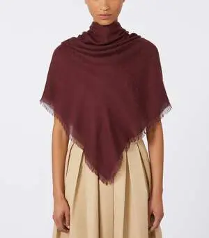Max Mara Modal-cashmere Logo Scarf