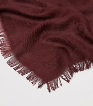 Max Mara Modal-cashmere Logo Scarf