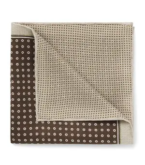 BOSS Silk Patterned Pocket Square - Green