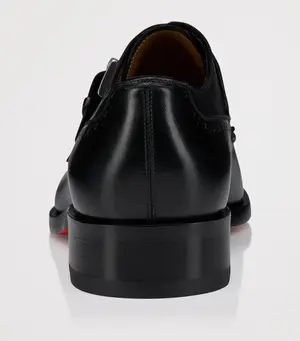 CHRISTIAN LOUBOUTIN Sartok Leather Monk Shoes - Black