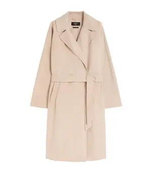Max Mara Wool-blend Belted Coat - Beige