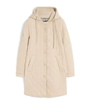 Max Mara Water-repellent Quilted Parka Coat - Beige