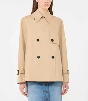 Max Mara Gabardine Cropped Trench Coat