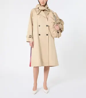 Max Mara Cotton Printed Trench Coat
