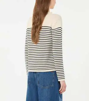 Max Mara Cotton-blend Striped Sweater - Blue