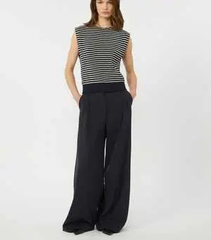 Max Mara Cotton-blend Stripe Sweater Vest - Blue