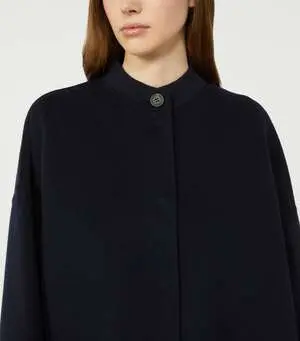 Max Mara Wool-blend Scarf-overlay Coat