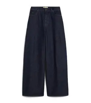 Max Mara Cotton Wide-leg High-rise Jeans - Blue