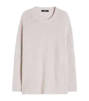 Max Mara Crew-neck Alpaca-blend Sweater - Beige