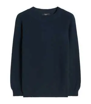 Max Mara Cotton Knitted Sweater - Blue