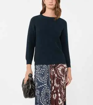 Max Mara Cotton Knitted Sweater - Blue
