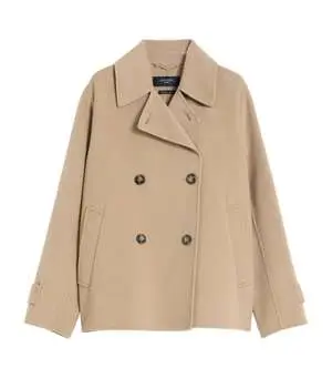 Max Mara Wool-blend Double-breasted Coat - Beige