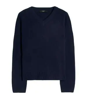 Max Mara Cashmere V-neck Sweater - Blue
