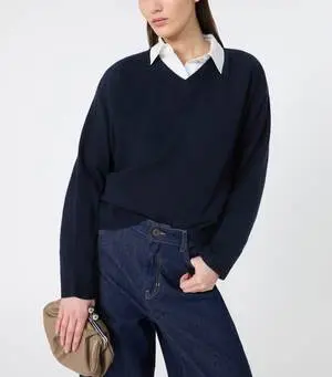 Max Mara Cashmere V-neck Sweater - Blue
