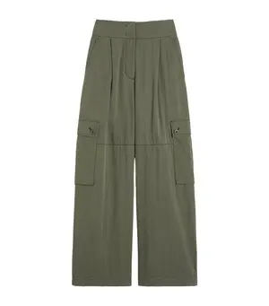 Max Mara Cotton-blend Cargo Trousers - Green