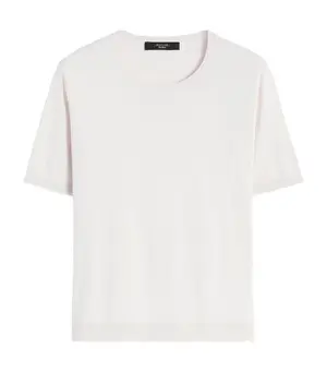 Max Mara Silk-cotton Knitted Top - White