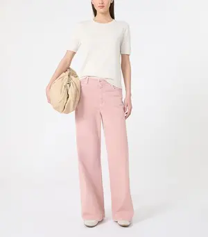 Max Mara Silk-cotton Knitted Top - White