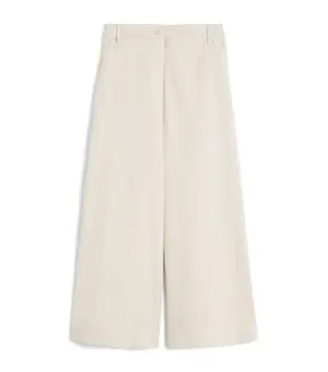 Max Mara Cotton Drill Trousers - Beige