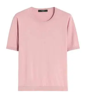 Max Mara Silk-cotton Knitted Top - Pink