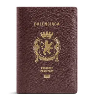 Balenciaga Calfskin Passport Phone Holder - Red