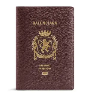 Balenciaga Calfskin Passport Phone Holder - Red