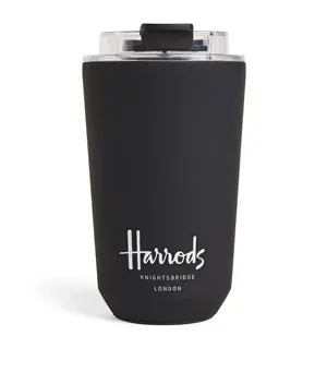 Harrods Logo Travel Cup - Black