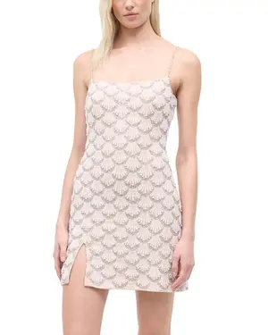 Staud Las Palmas Beaded Mini Dress