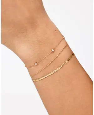 ANA LUISA Solid Yellow Mini Box Chain Bracelet