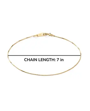 ANA LUISA Solid Yellow Mini Box Chain Bracelet