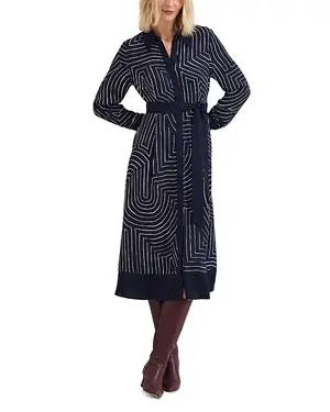 PHASE EIGHT Charlotte Midi Shirtdress - Navy/ivory