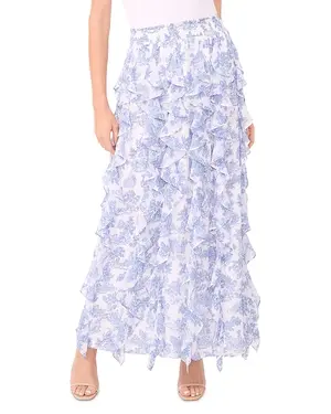 1.State Corkscrew Maxi Skirt - Blue Denim
