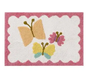 HALLMARK Multi Spring Butterfly Cotton Rich Bat H Rug - One-color