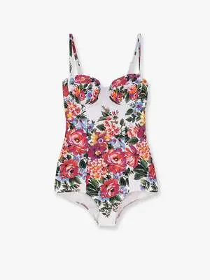Dolce & Gabbana Floral Print One-piece Swimsuit - Multicolor