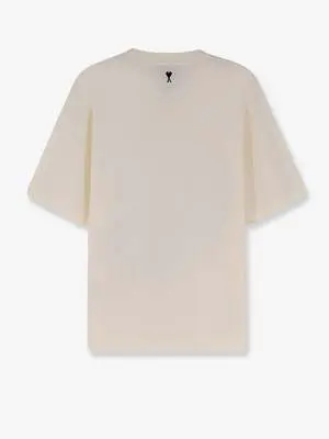 AMI Paris Cotton Tshirt With Frontal Print
