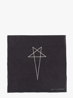 Rick Owens Cotton Foulard - Black