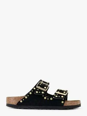 BIRKENSTOCK Arizona Rivet Suede Sandals - Black