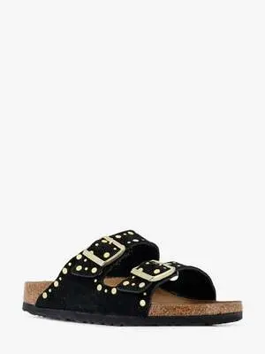 BIRKENSTOCK Arizona Rivet Suede Sandals - Black