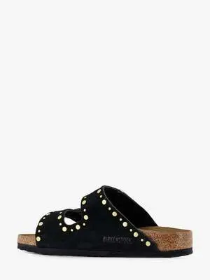BIRKENSTOCK Arizona Rivet Suede Sandals - Black