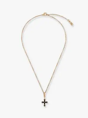 Dolce & Gabbana Metal Necklace With Rhinestone Charm - Gold