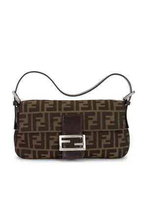 Fendi Zucca Baguette Shoulder Bag - Tobacco Brown