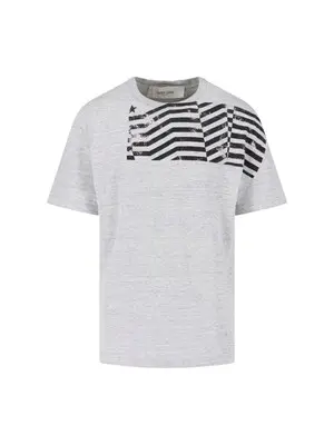 GOLDEN GOOSE Flag Print' T-shirt