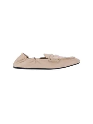 Miu Miu Ruches Nappa Loafers - Beige