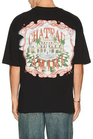 Amiri Chateau Sketch Oversized Tee - Black