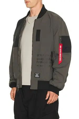 Alpha Industries L-2b Relaxed Patchwork Flight Jacket - Black