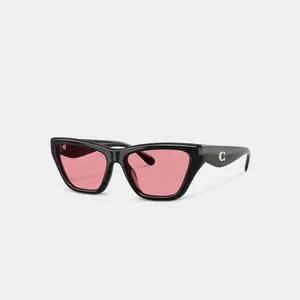 COACH C Hardware Cat Eye Sunglasses - Black