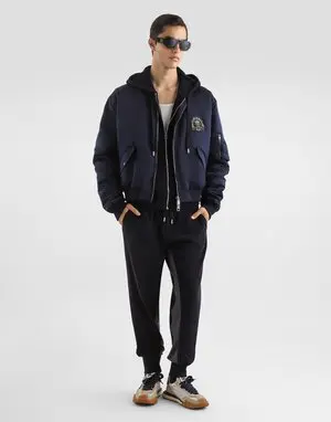 Dolce & Gabbana Cotton Terry Zip Up Sweatshirt - Blue