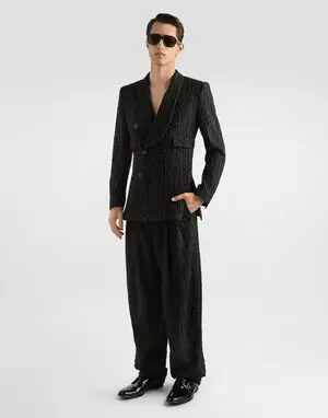 Dolce & Gabbana Double-breasted Sicilia Jacket In Embroidered Virgin Wool