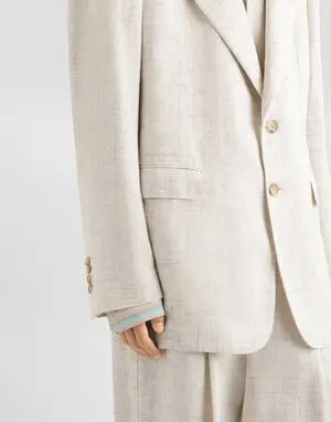 Dolce & Gabbana Single-breasted Tweed-effect Linen And Viscose Jacket